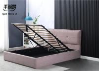 China Full Shape Upholstered Storage Platform Bed Simple Style With Pressure Bracket Storage for sale