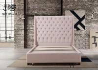 China Durable Elegant Upholstered Fabric Beds Pull Buckle Drawer for sale