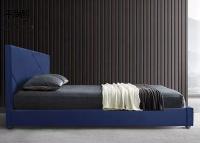 China Simple geometric pattern stitching strong and durable bedroom platform bed for sale