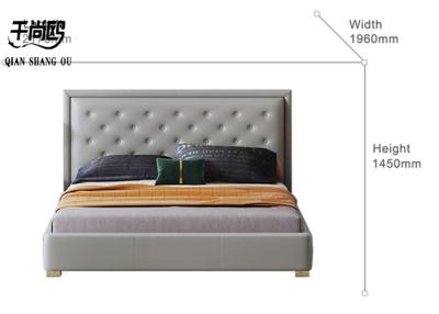 Cina Le gambe europee del letto del metallo di progettazione del bottone di stile sostengono il letto di piattaforma della camera da letto in vendita