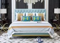 China Button Design Soft Platform Bed Leather Material customizable With Legs Support for sale