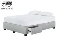 China Easy Push / pull Upholstered Bed With Drawers modern style for sale