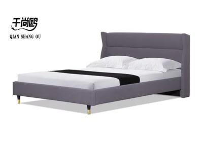 China Wing Design King Size Upholstered Beds Soft European Style Fabric Material for sale