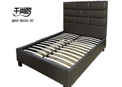 China All Match Novel Soft Platform Bed Square Stitching Low Key for sale