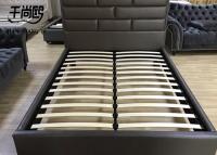 China All Match Novel Soft Platform Bed Square Stitching Low Key for sale