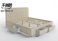 China Rensselear Tufted Upholstered Low Profile Storage Platform Bed for sale