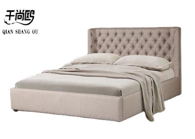 Cina Letto trapuntato piattaforma reale della testata, letto di legno ricoperto della struttura in vendita