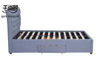 China Solid Stylish Bed With Four Drawers Oversized Bedroom Soft for sale