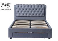 China Solid Stylish Bed With Four Drawers Oversized Bedroom Soft for sale