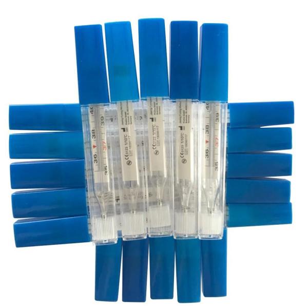 Quality Customized Support CE Approved Mercury Free Glass Clinical Oral Armpit Medical Fever Thermometer for Baby and Adult for sale