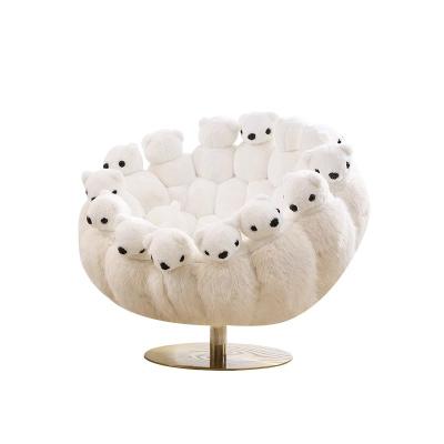 China Creative Designer Single Leisure Chair Personality Art Doll Animal Doll Fabric Lazy Sofa Chair for sale