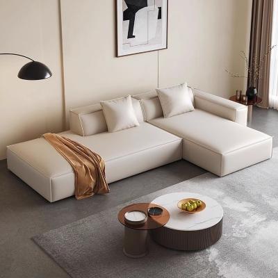 China Italian Style Leather Living Room Sofa Modern Design Sectional Couch For Home Hotel for sale