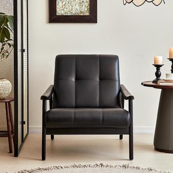 Quality Nordic Vintage Modern Armchair Single Sofa Lazy Designer Solid Wood Tiger Chair for sale