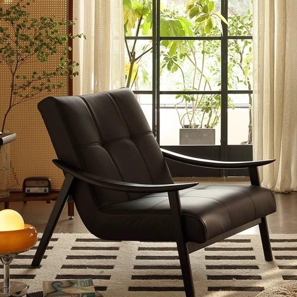 Quality Nordic Vintage Modern Armchair Single Sofa Lazy Designer Solid Wood Tiger Chair for sale