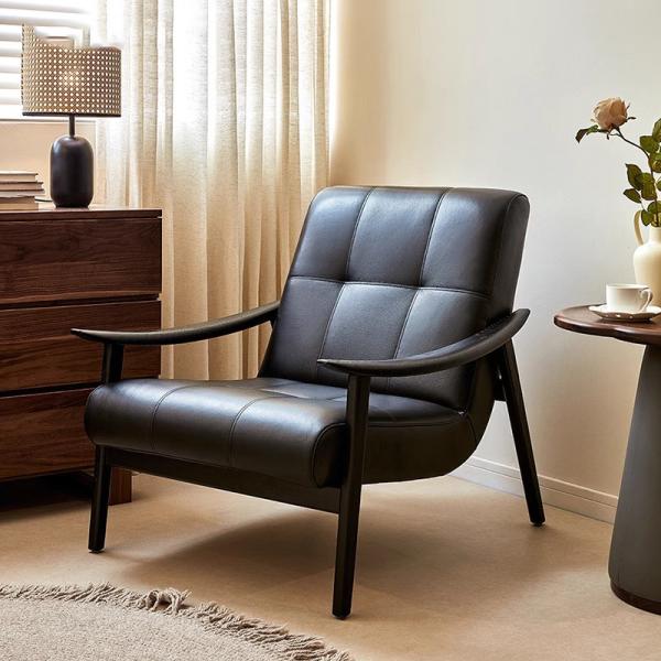 Quality Nordic Vintage Modern Armchair Single Sofa Lazy Designer Solid Wood Tiger Chair for sale