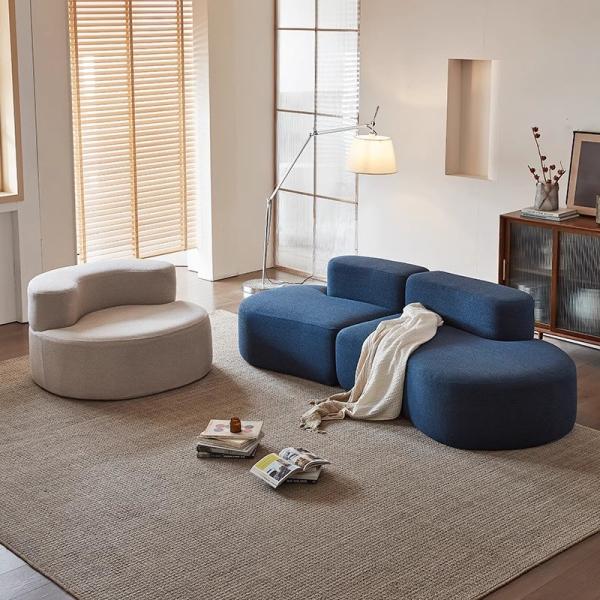 Quality Small Room Lazy Compression Sofa Balcony Leisure Fabric Single Sofa Modern Style for sale