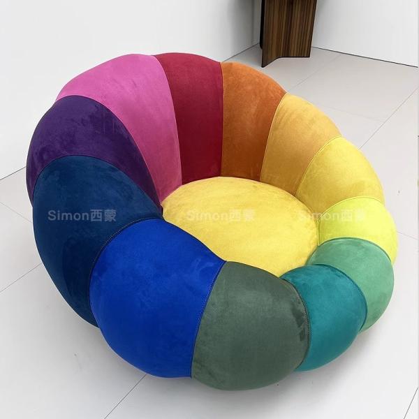 Quality Compression Type Lazy Single Sofa Small Apartment Modern Pumpkin Sofa OEM Design for sale