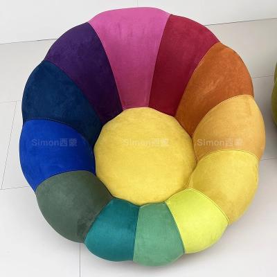 China Compression Type Lazy Single Sofa Small Apartment Modern Pumpkin Sofa OEM Design for sale