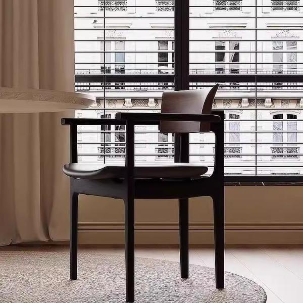 Quality Casual Home Restaurant Dining Chair Nordic Ancient Style With Solid Wood Back for sale