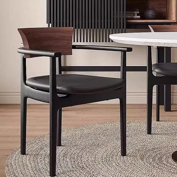 Quality Casual Home Restaurant Dining Chair Nordic Ancient Style With Solid Wood Back for sale