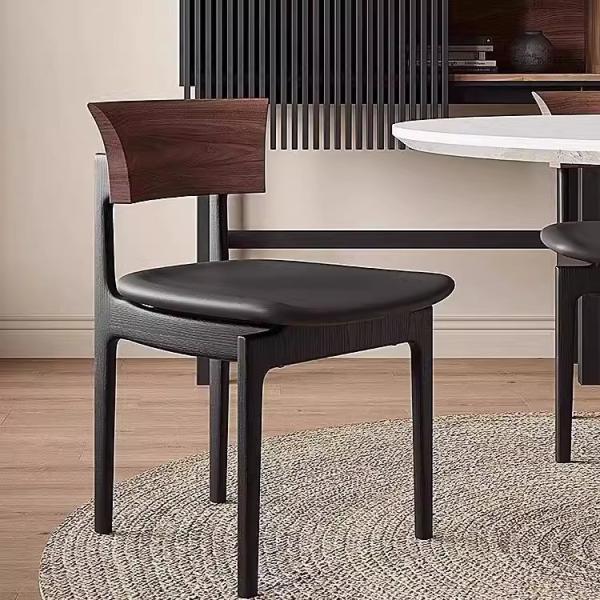 Quality Casual Home Restaurant Dining Chair Nordic Ancient Style With Solid Wood Back for sale