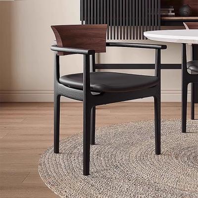 China Minimalist Modern Solid Wood Dining Chairs Home Hotel Leisure Ash Wood Backrest Chair for sale