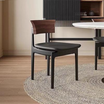 China Minimalist Modern Solid Wood Dining Chairs Home Hotel Leisure Ash Wood Backrest Chair for sale