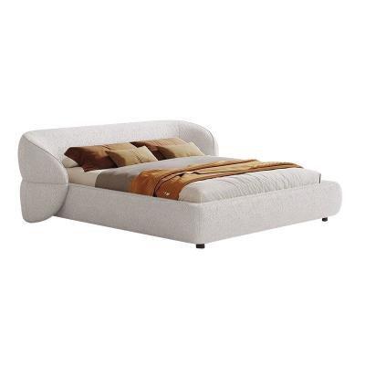 China European Style Double Fabric Bed High Back Master Queen Bed 1.8m Modern for sale