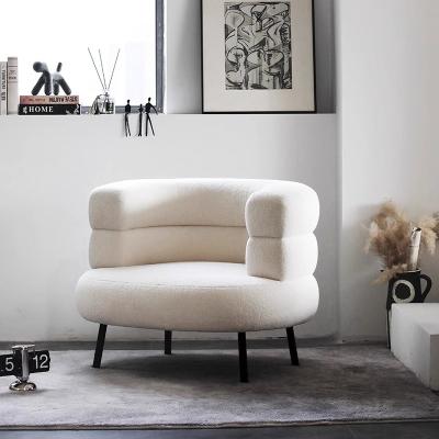 China Lazy Study Reading Single Chair Fabric Casual Chinese Style High Legged Single Sofa for sale