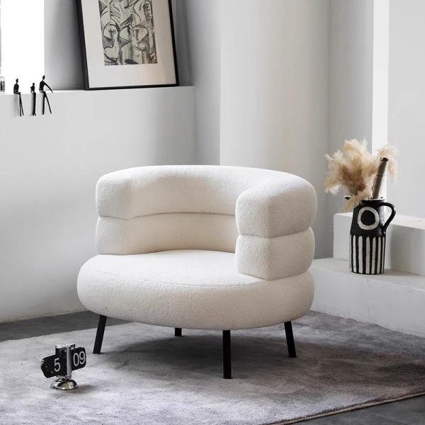 Quality Lazy Study Reading Single Chair Fabric Casual Chinese Style High Legged Single for sale