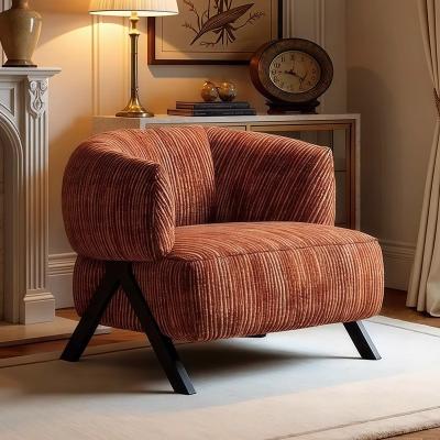 China Living Room Balcony Leisure Single Sofa Chair Solid Wood Modern Single Lounge Chair for sale