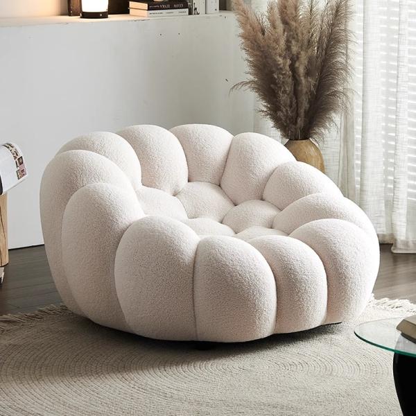 Quality OEM Compressible Lazy Leisure Pumpkin Sofa Chair Foam Back For Lying And for sale