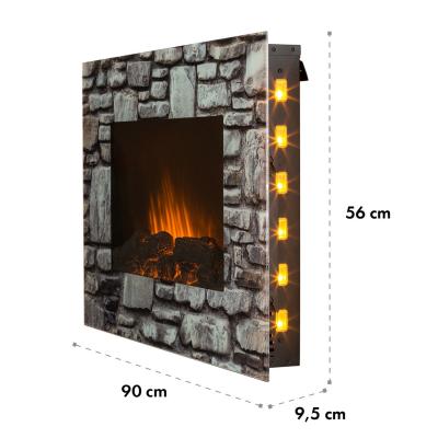 Китай Wall Mounted Electric Fireplace EF420SLB STONE PANEL Log Fire LED flame ROOM HEATER BACK LIGHT BASE STAND 86-13662608511 продается