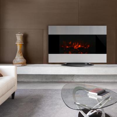 Китай Wall Mounted Electric Fireplace Stainless Steel Panel LED Flame effect ROOM Heater back light Table style EF420SLB-TV продается