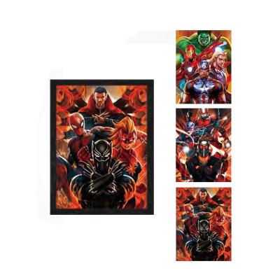 Cina Al dettaglio Anime 3D Poster Marvel 3D Lenticular Poster Decorazione della parete 3D Stampa Cambiamento Immagine Anime Poster in vendita
