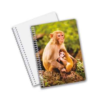 China Wholesale customized hot sale size A6 A5 A4 PET spiral 3D lenticular CMYK printing notebooks for office work for sale
