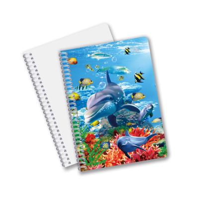 China Good Quality Personalized 3D lenticular PET material Promotion Gift Spiral 3D Printing Notebook for sale