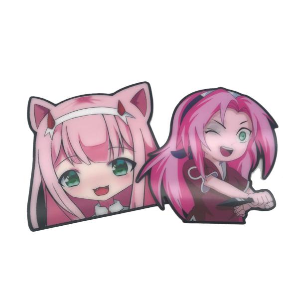 Quality Hologram 3d Lenticular Wall Car Sticker Custom Cute 3d Anime Motion Stickers for sale