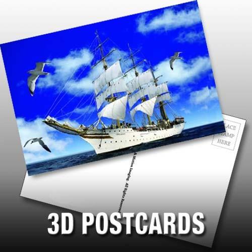 Quality Souvenir Gifts 3D Postcard Moving Cards For Landmark Buildings Landscape for sale