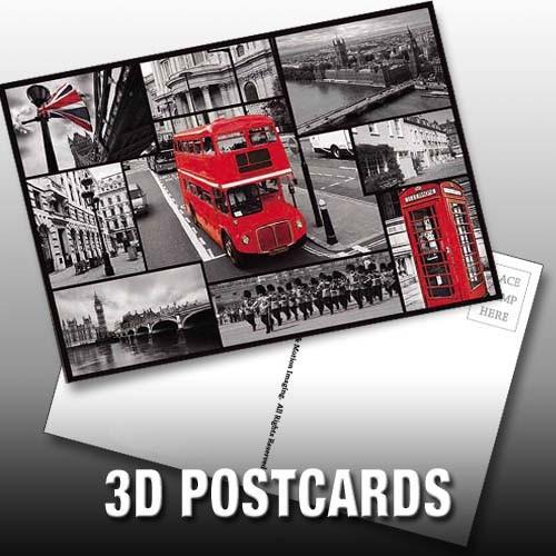 Quality Roller Coaster Parks Lenticular 3D motion Card Souvenir Gift Card moving for sale