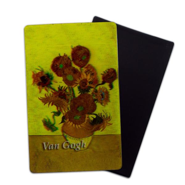 Quality Van Gogh'S Sunflower 3D Magnets For Museum Art Gallery customized fridge magnet for sale