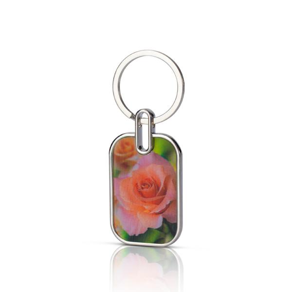 Quality Wholesale Custom Printing Key Chain Cut Clear Double Sided Acrylic Board Key Holder Made in China Stainless Steel Metal for sale