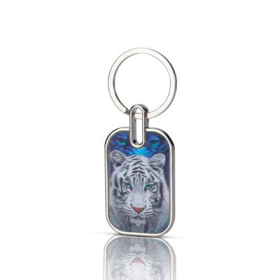 Chine Charmes époxy imprimés sur mesure Acrylique transparente Holographique Claviers Cartoon Chaîne de clés acrylique avec anime à vendre