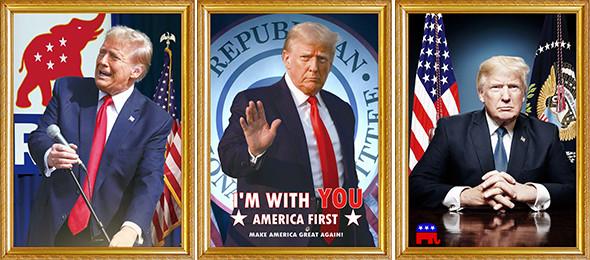Quality TRUMP Designs Printing Customized 3D PET Lenticular Poster 3D Lenticular for sale
