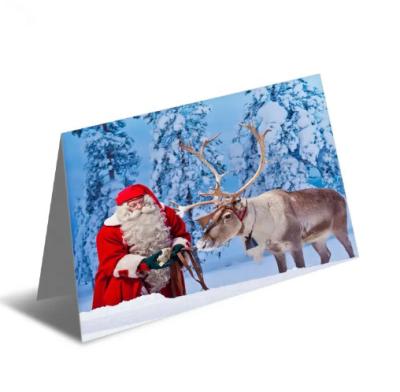China Buen precio Tarjetas de felicitación 3D lenticulares personalizadas para la celebración de Navidad en venta