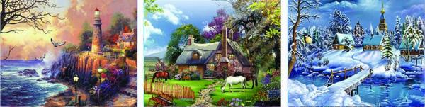 Quality Landscape Animal 3D Custom Lenticular Printing Picture 3 Imaged Flip Poster For for sale