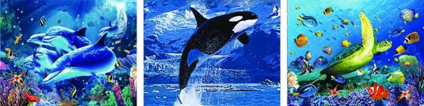 Quality Landscape Animal 3D Custom Lenticular Printing Picture 3 Imaged Flip Poster For for sale