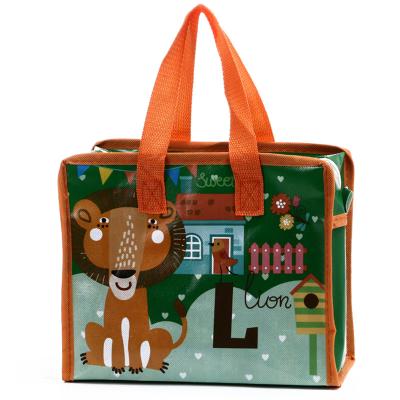 China Bopp Reusable Non Woven Polypropylene Tote Bags Zip Shopping Bag Gravure Printing for sale