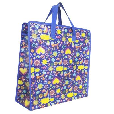 China Mode neues Design PP-Einkaufsschlauchbeutel Paket großer Shopper Gewebter Materialbeutel zu verkaufen