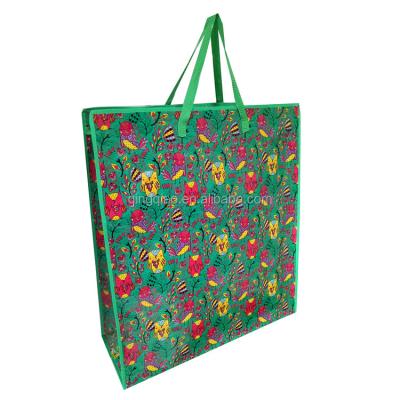 China Laminated  Non Woven Shopping Bag Foldable Pp Woven Bag 100g for sale